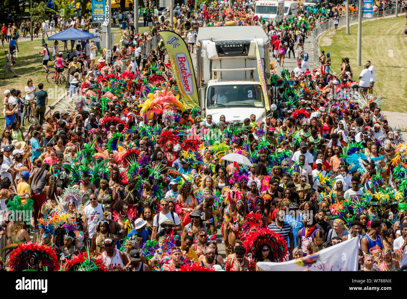 TORONTO, ONTARIO, CANADA - AUGUST 3, 2019: Participants in the Toronto ...