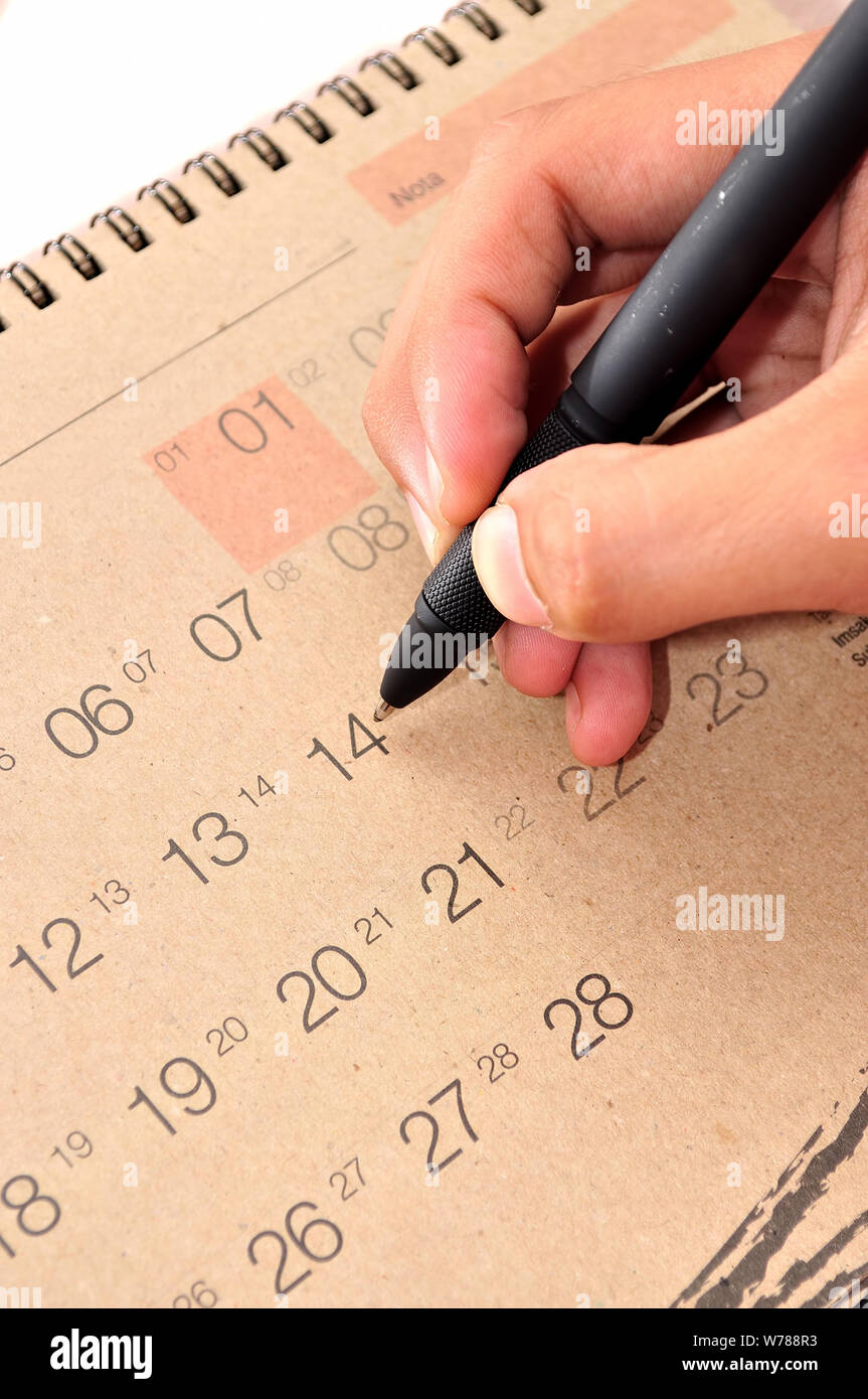 Time calendar daily routine hi-res stock photography and images - Alamy