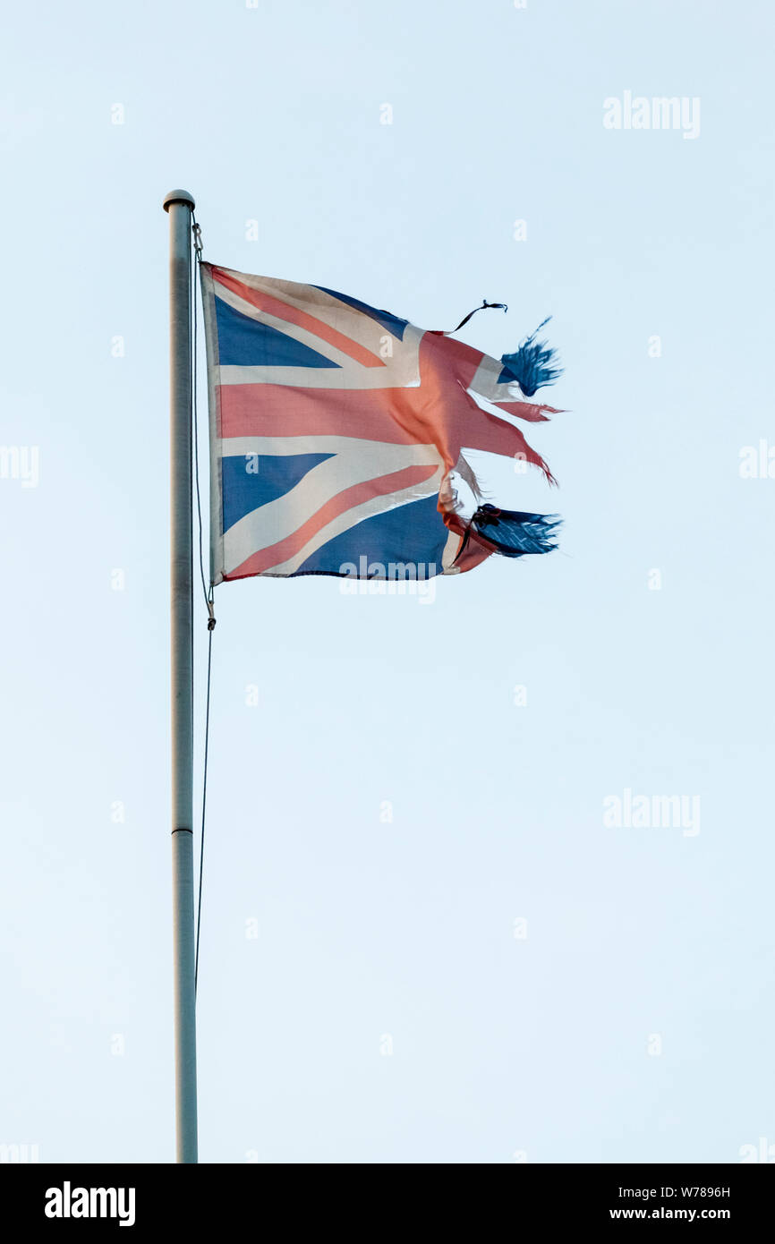 Torn and tattered union jack flag hi-res stock photography and images ...