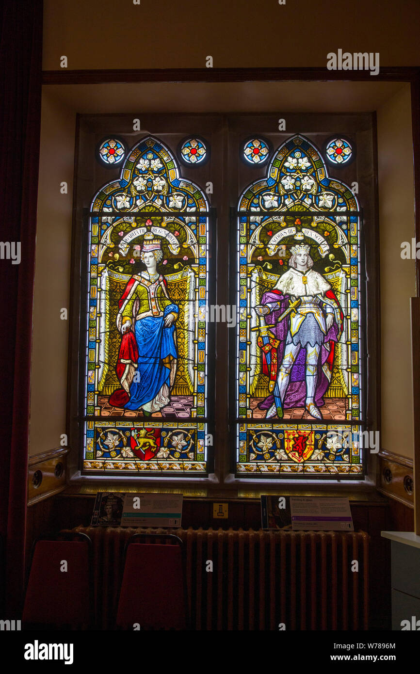 Stained glass windows town hall hi-res stock photography and images - Alamy