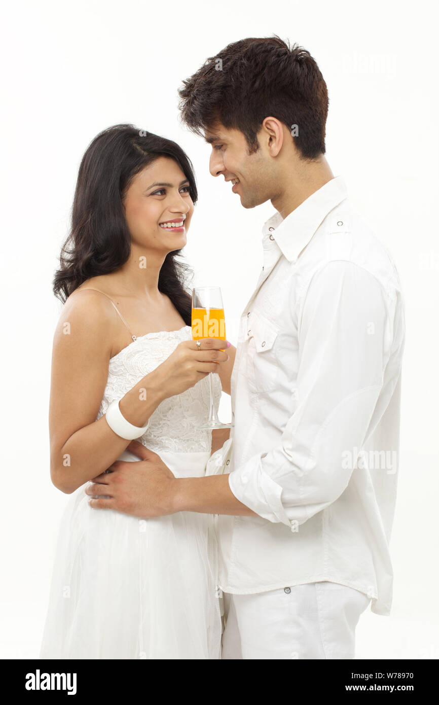 Young couple romancing Stock Photo - Alamy
