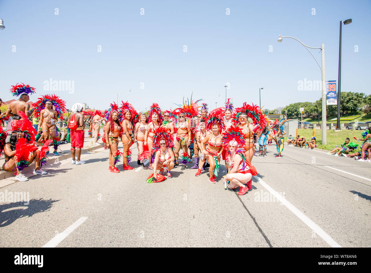 TORONTO, ONTARIO, CANADA - AUGUST 3, 2019: Participants in the Toronto ...