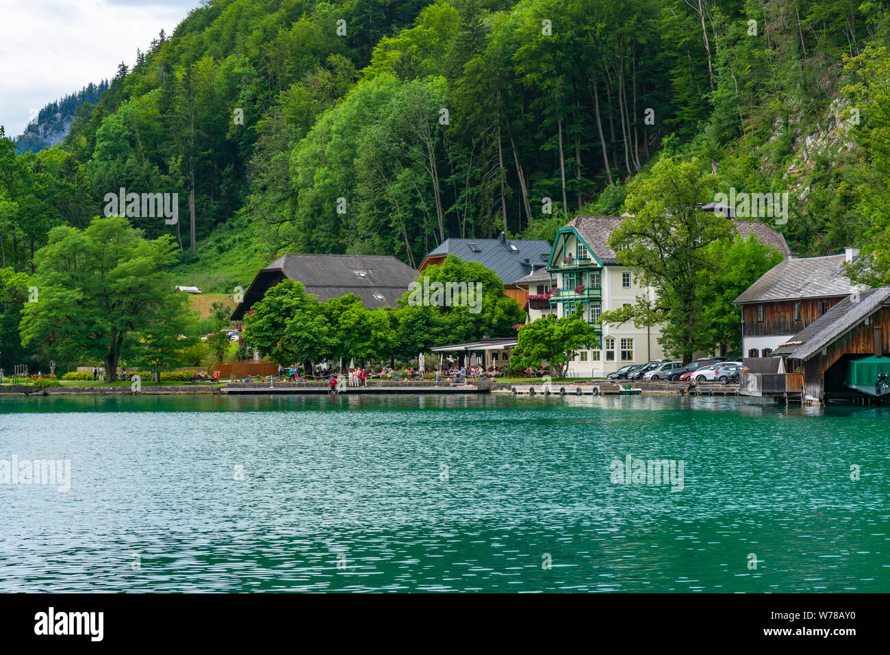ST. GILGEN, AUSTRIA - JULY 11, 2019: Sankt Gilgen is a village in the ...