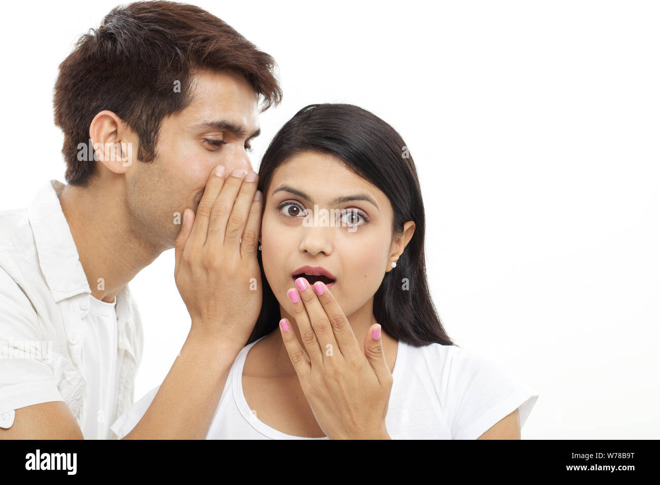 Whispering man hi-res stock photography and images - Alamy