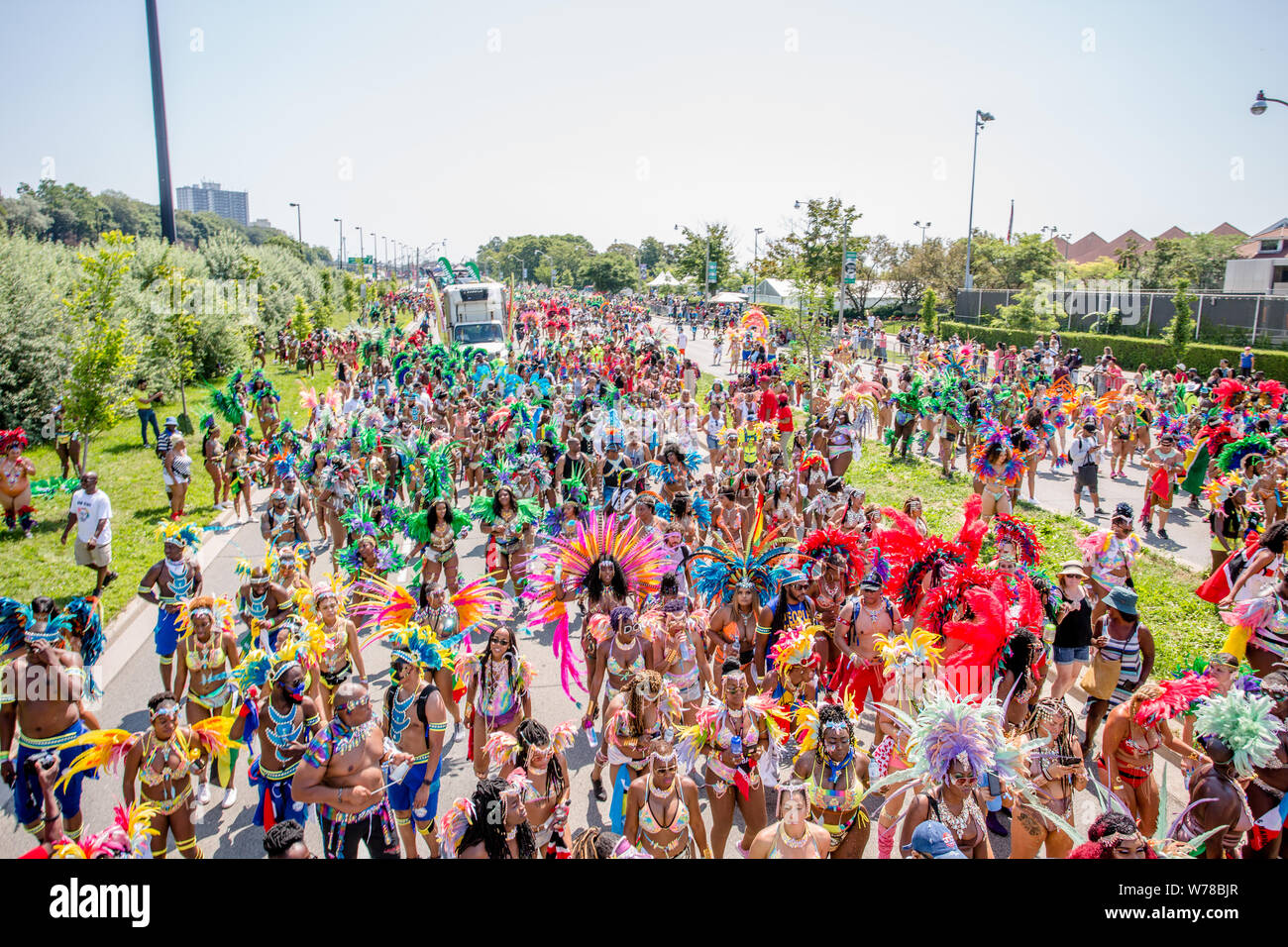TORONTO, ONTARIO, CANADA - AUGUST 3, 2019: Participants in the Toronto ...