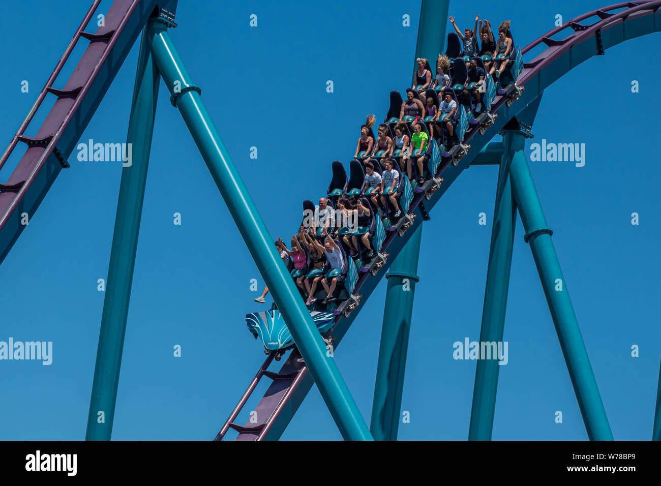 Roller Coaster People Screaming High Resolution Stock Photography and ...