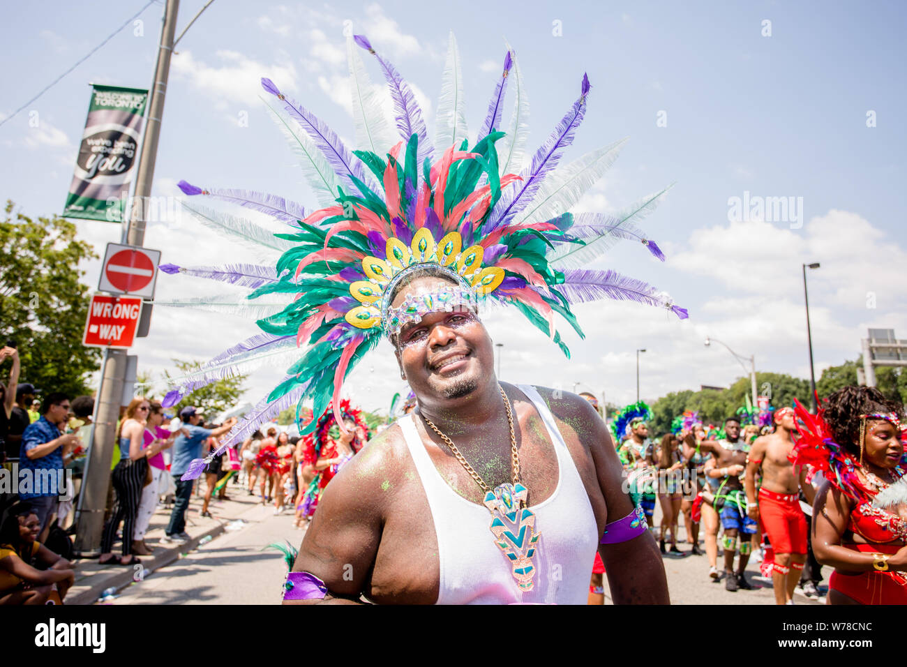 TORONTO, ONTARIO, CANADA - AUGUST 3, 2019: Participants in the Toronto ...