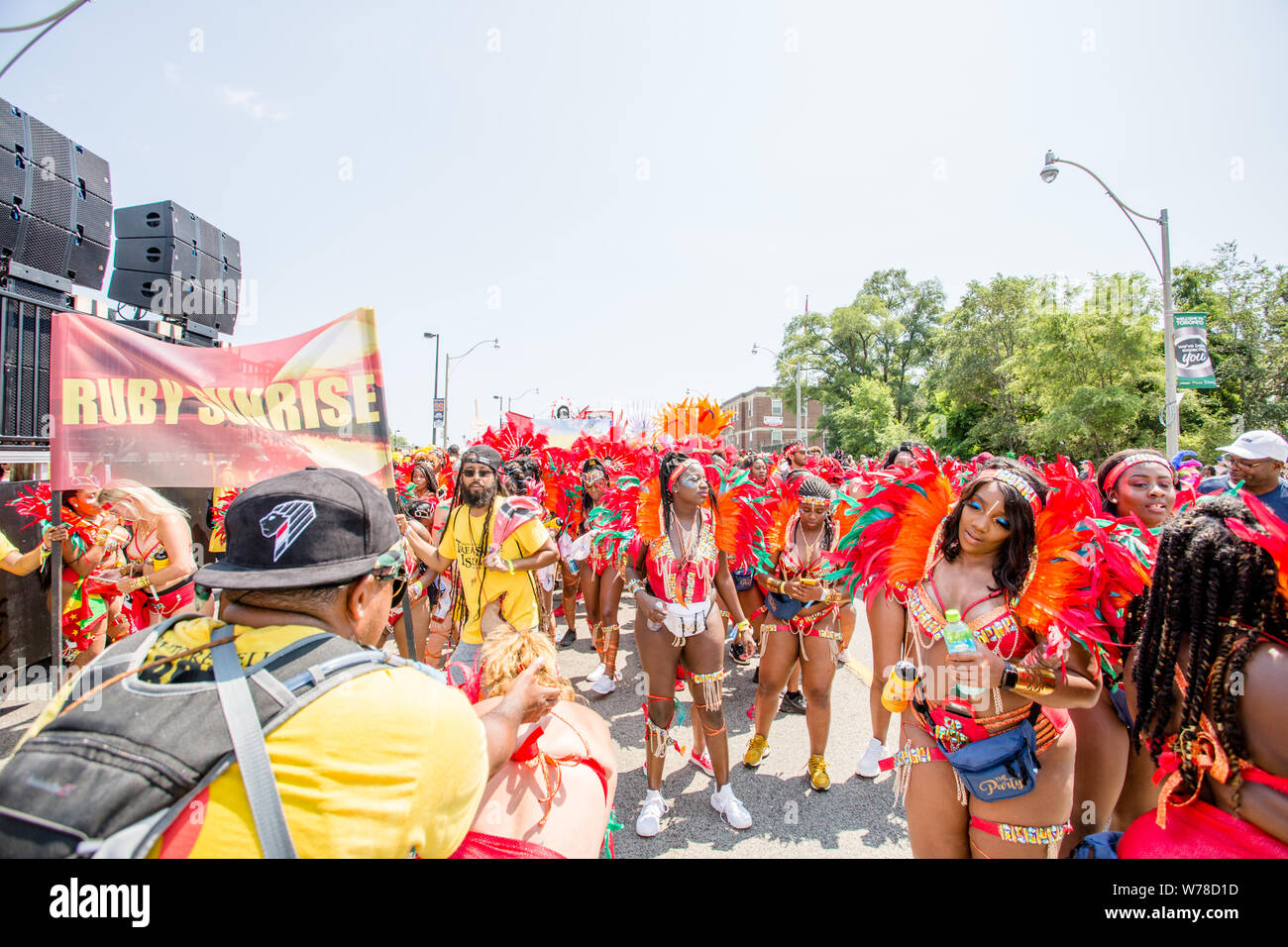 TORONTO, ONTARIO, CANADA - AUGUST 3, 2019: Participants in the Toronto ...