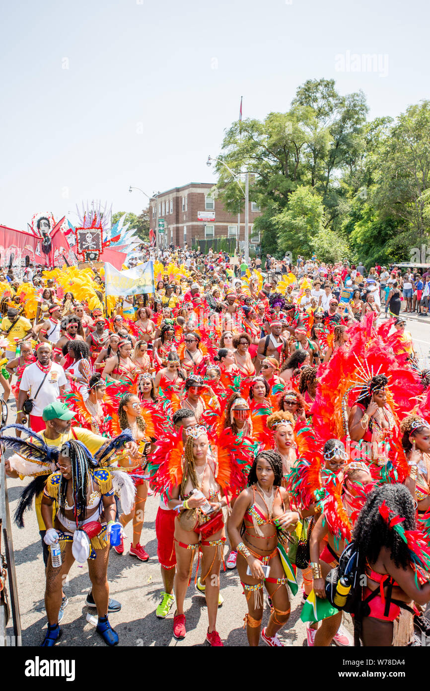 TORONTO, ONTARIO, CANADA - AUGUST 3, 2019: Participants in the Toronto ...