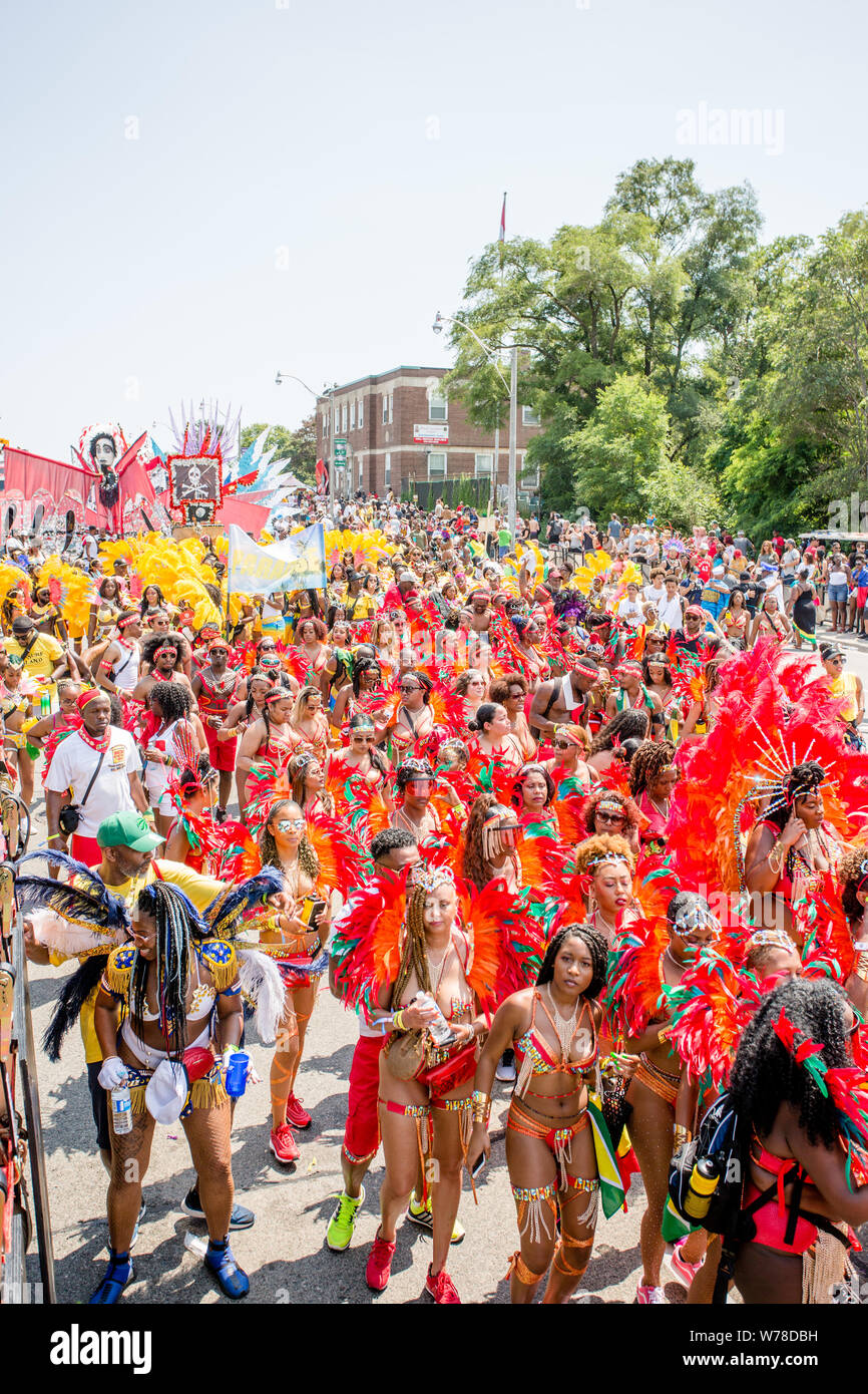 TORONTO, ONTARIO, CANADA - AUGUST 3, 2019: Participants in the Toronto ...