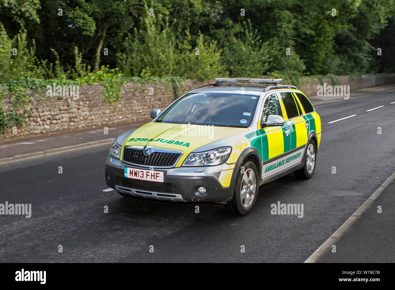 skoda estate ambulance car emergency paramedic medical assistance Stock ...