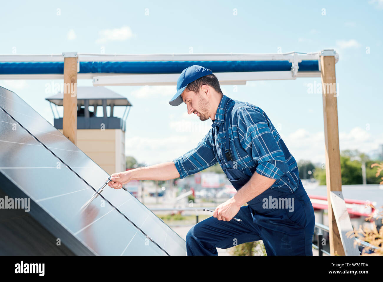Solar Array Repair High Resolution Stock Photography and Images - Alamy