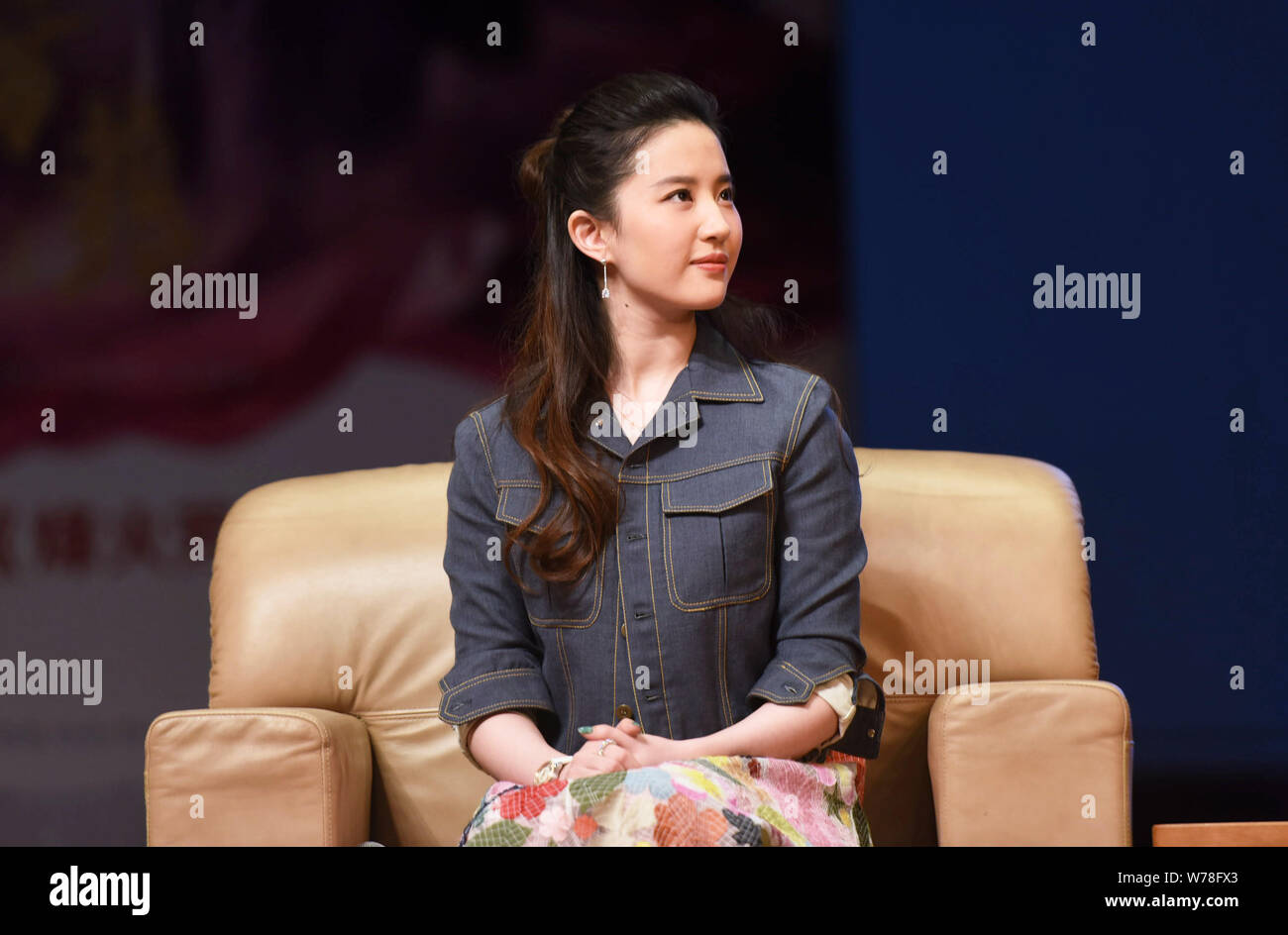 Chinese actress Liu Yifei attends a promotional event for her movie ...
