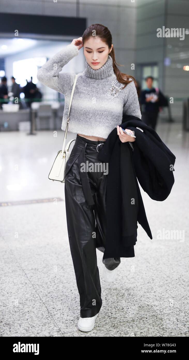 Chinese supermodel He Sui is pictured at the Shanghai Hongqiao ...