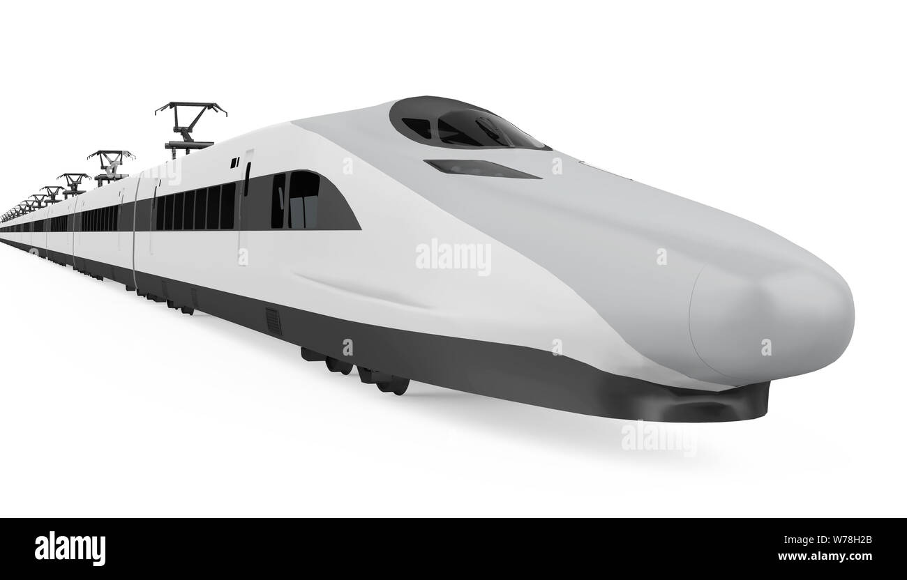 Futuristic high speed train Cut Out Stock Images & Pictures - Alamy