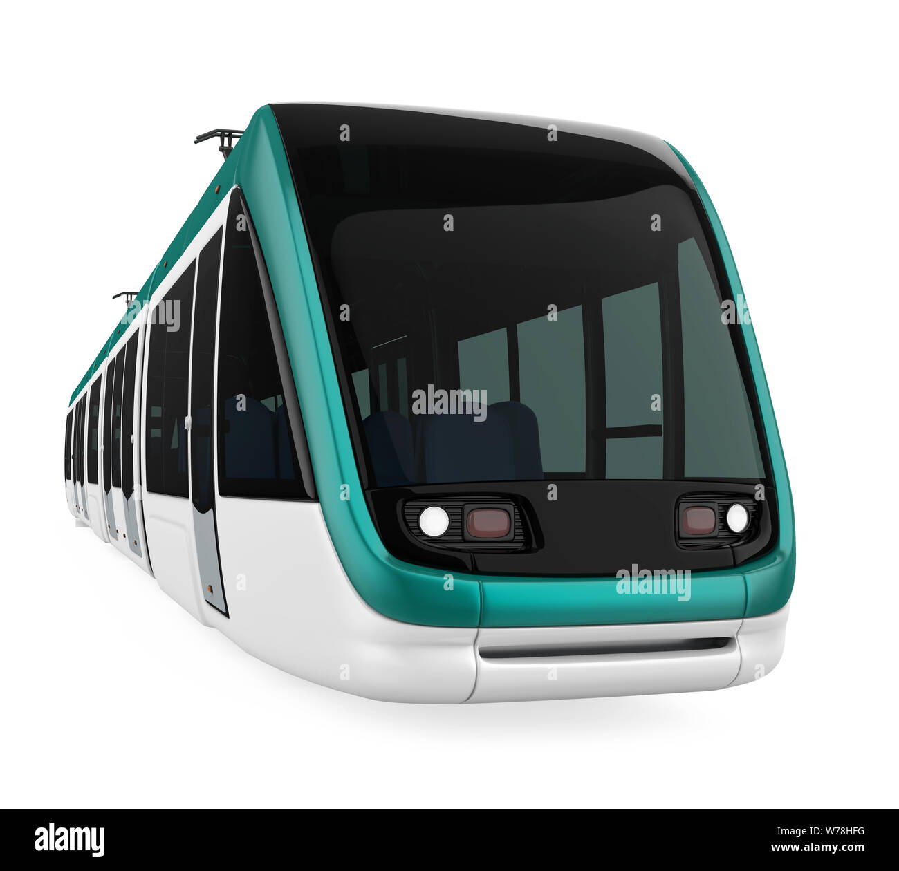 Modern Tram Isolated Stock Photo - Alamy