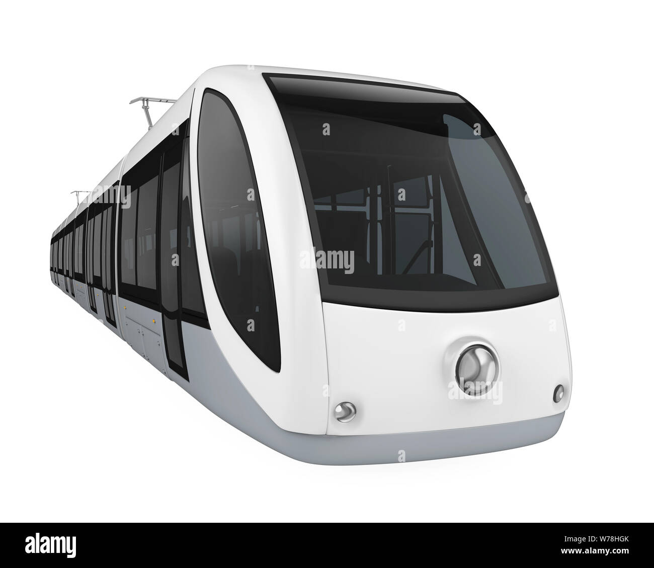 Modern Tram Isolated Stock Photo - Alamy