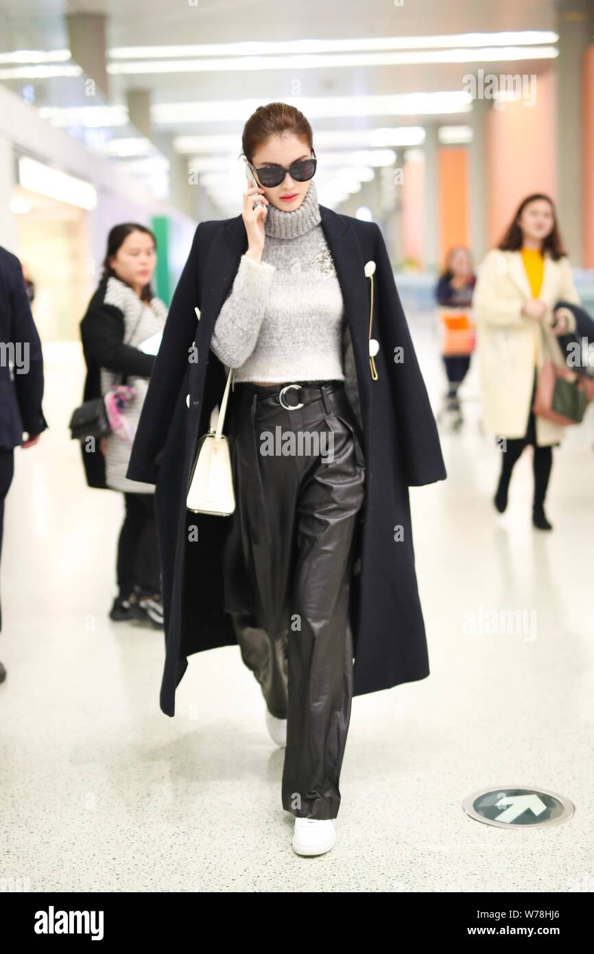 Chinese supermodel He Sui is pictured at the Shanghai Hongqiao ...