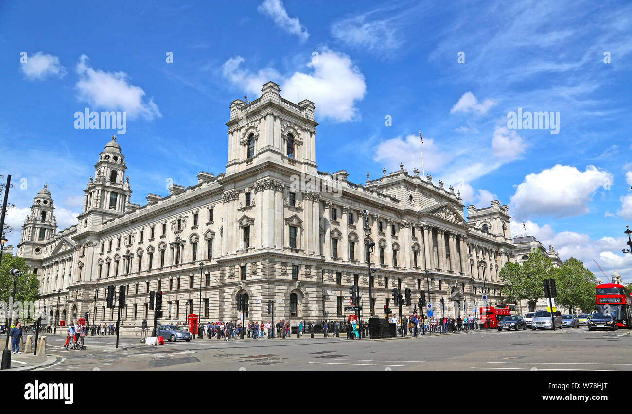 London, Great Britain -May 22, 2016: The Eastern end of Government ...