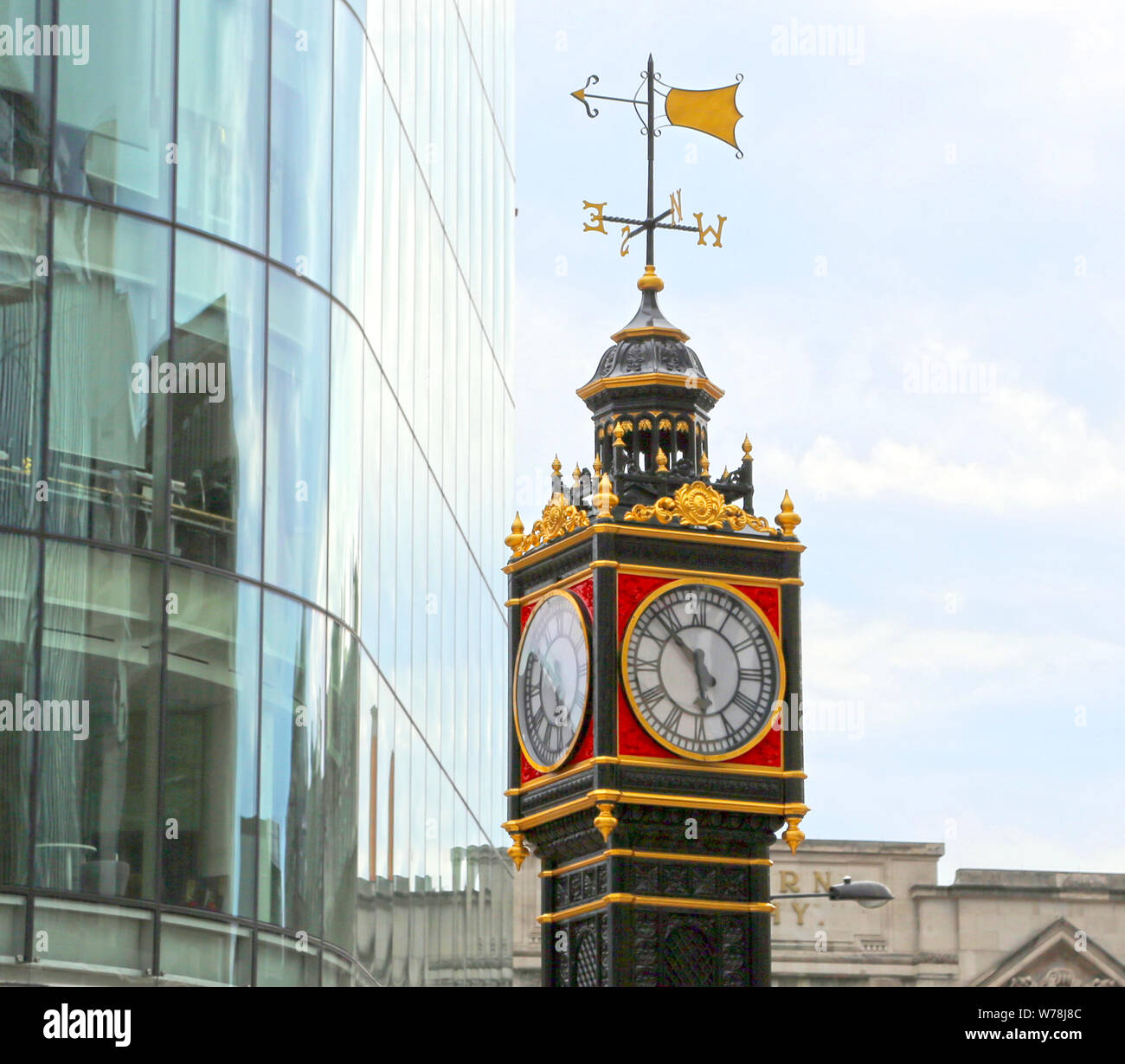 London, Great Britain -May 22, 2016: The Little Ben clock and compass ...