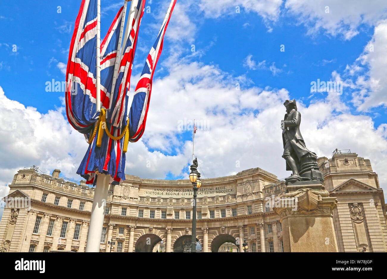 London, Great Britain -May 23, 2016: a bronze statue of captain james ...