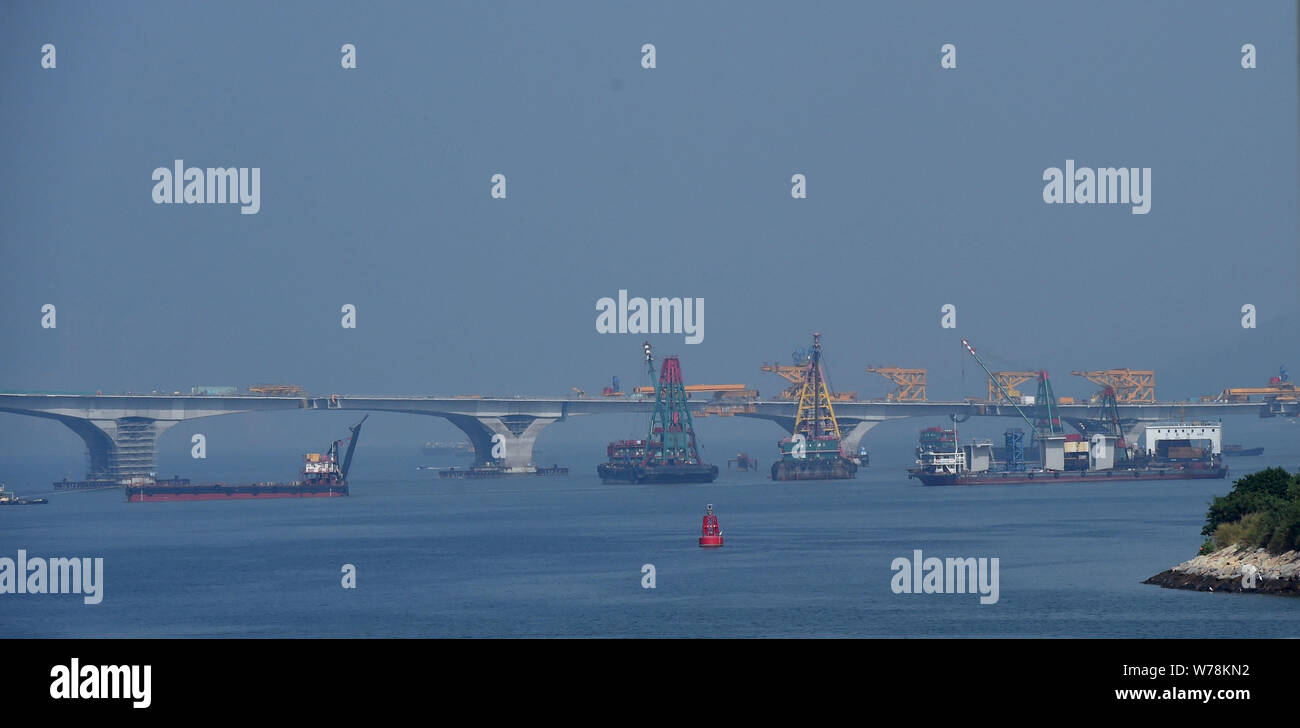 This photo taken in 2017 shows the Hong Kong section of the world's ...