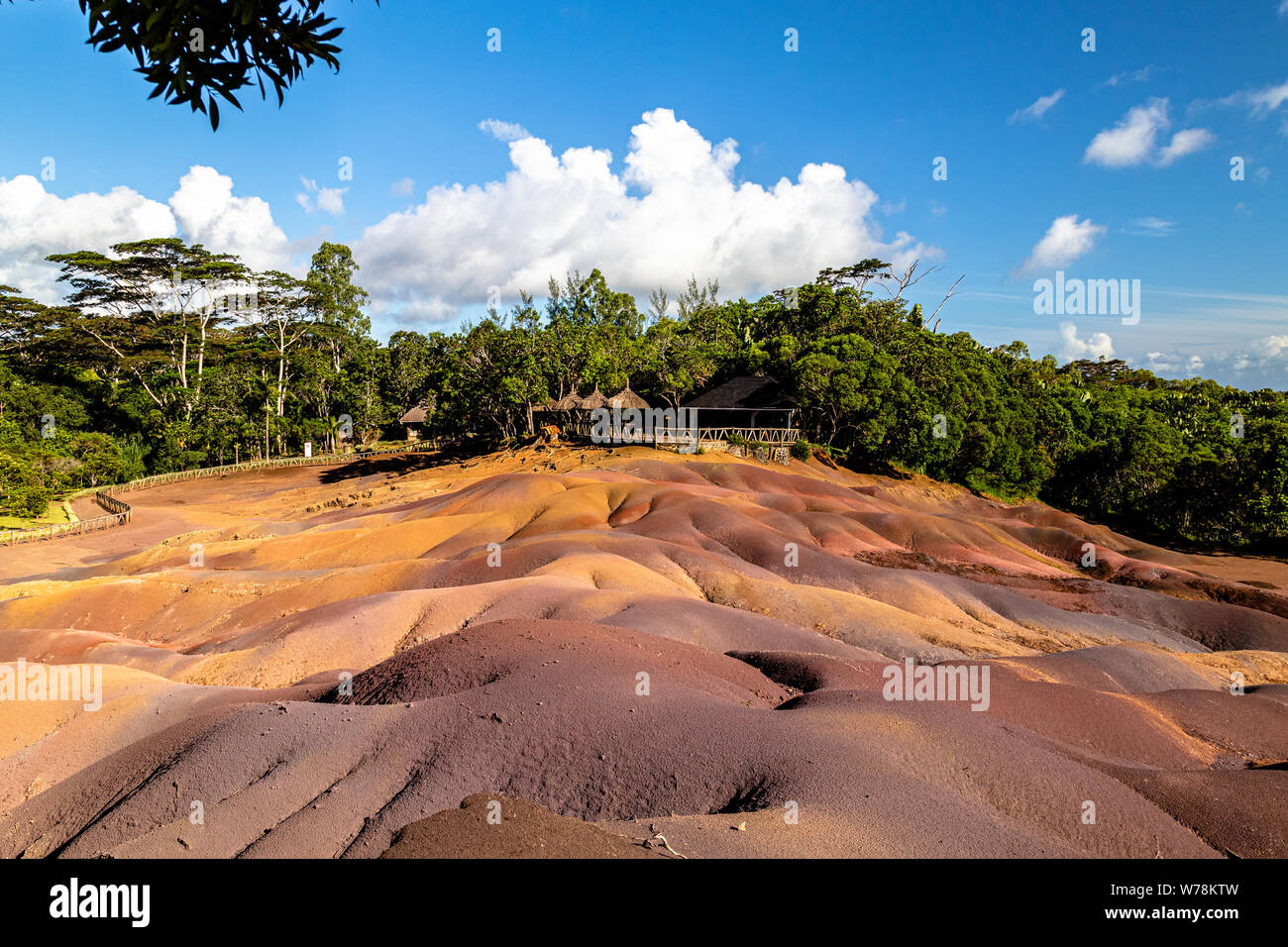 Seven coloured earth (sandstone formation with seven colours) on ...
