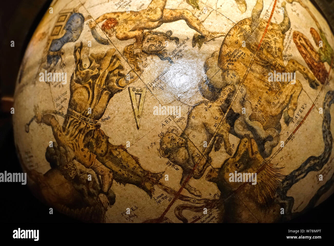 16th century celestial globe showing stars in the sky, Mercator museum ...