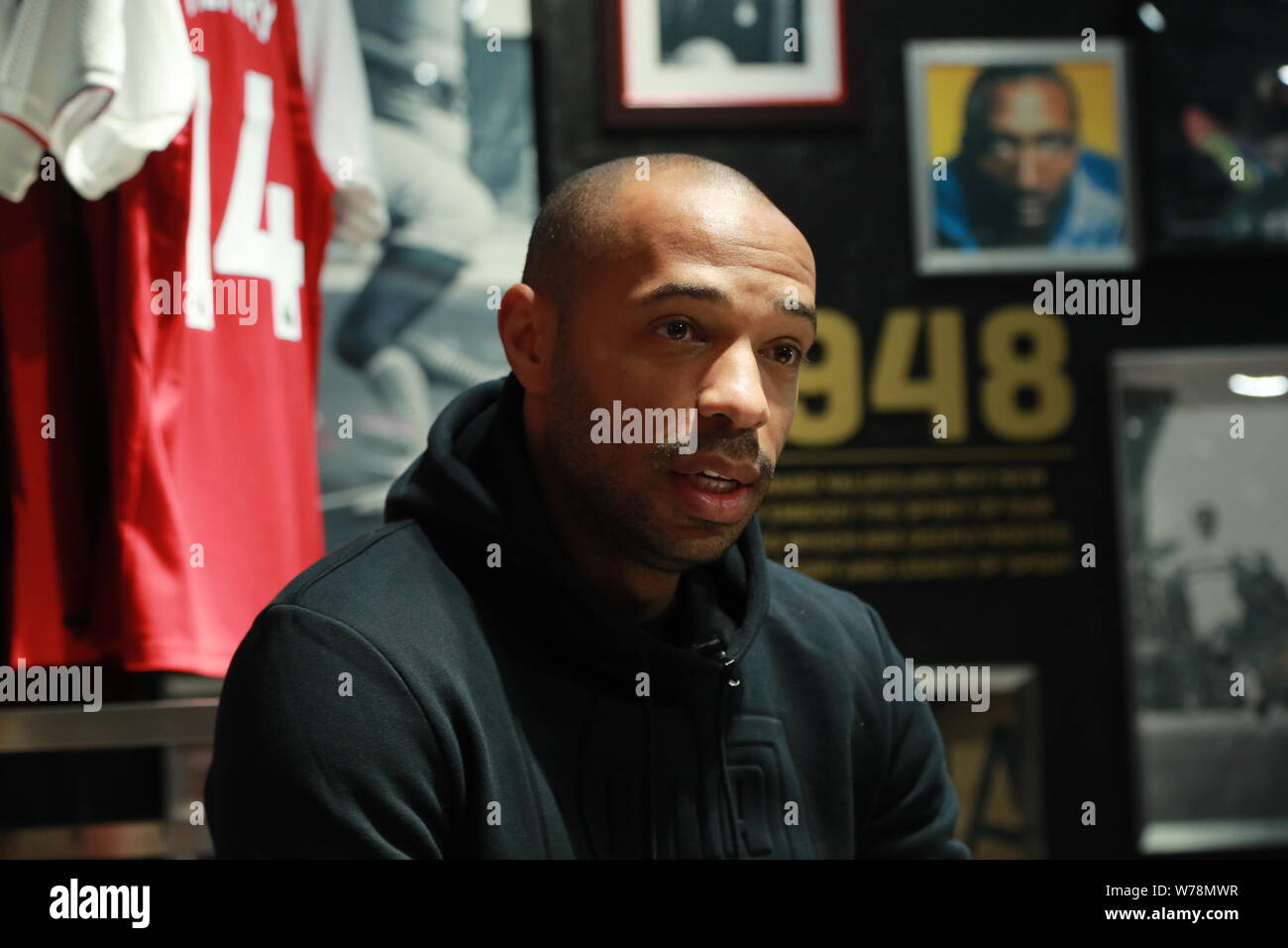 Retired French football player Thierry Henry attends a promotional ...