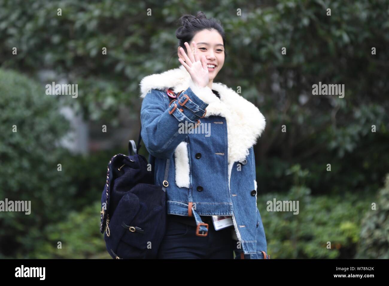 Chinese model Xi Mengyao, better known as Ming Xi, leaves the hotel for ...