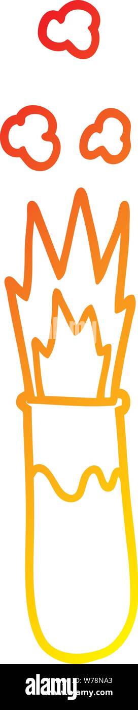 warm gradient line drawing of a cartoon test tube explosion Stock ...