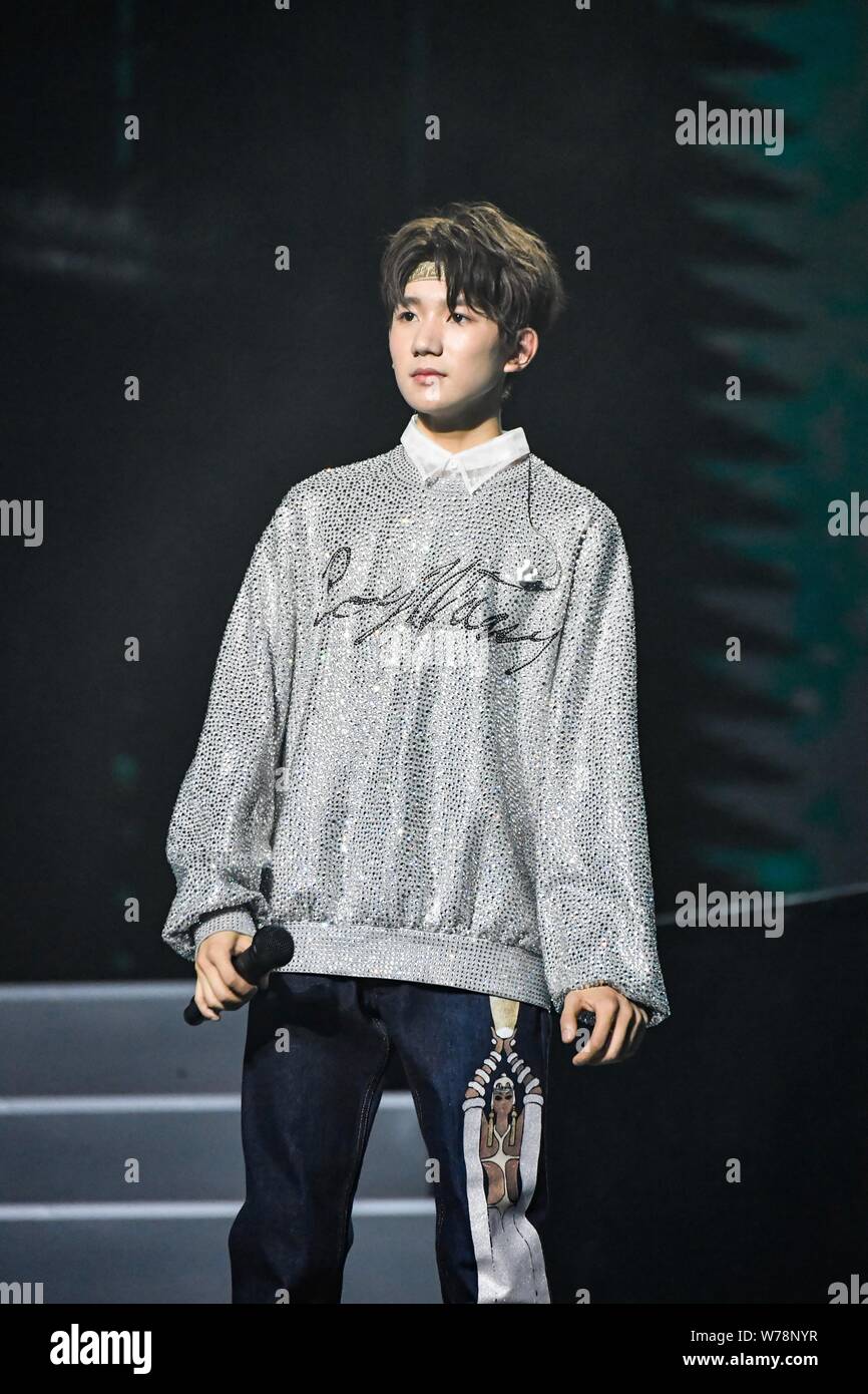 Singer-songwriter and actor Roy Wang or Wang Yuan of Chinese boy group ...