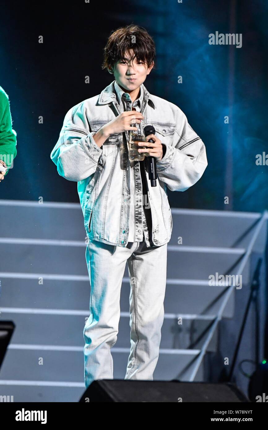 Singer-songwriter and actor Roy Wang or Wang Yuan of Chinese boy group ...