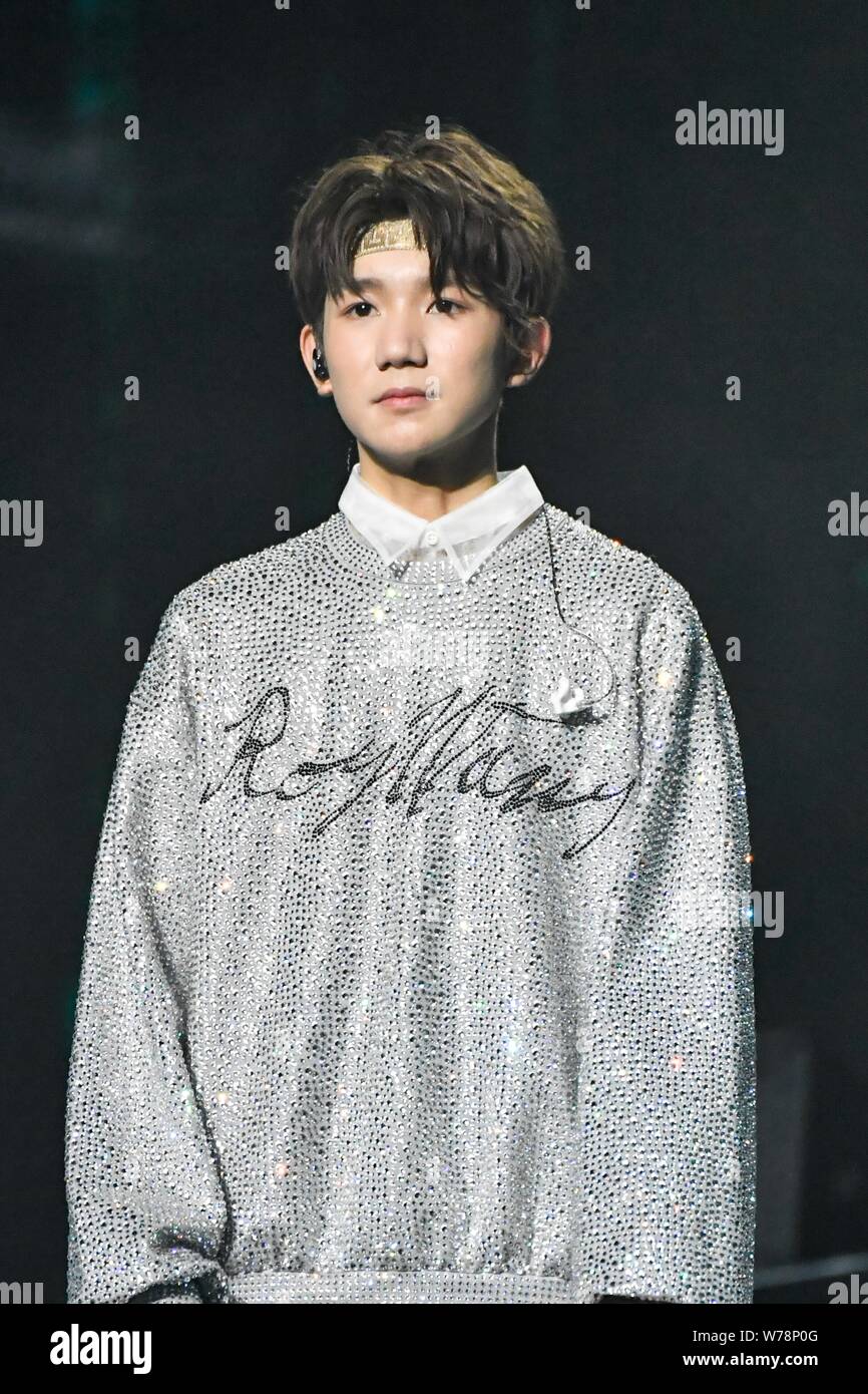 Singer-songwriter and actor Roy Wang or Wang Yuan of Chinese boy group ...