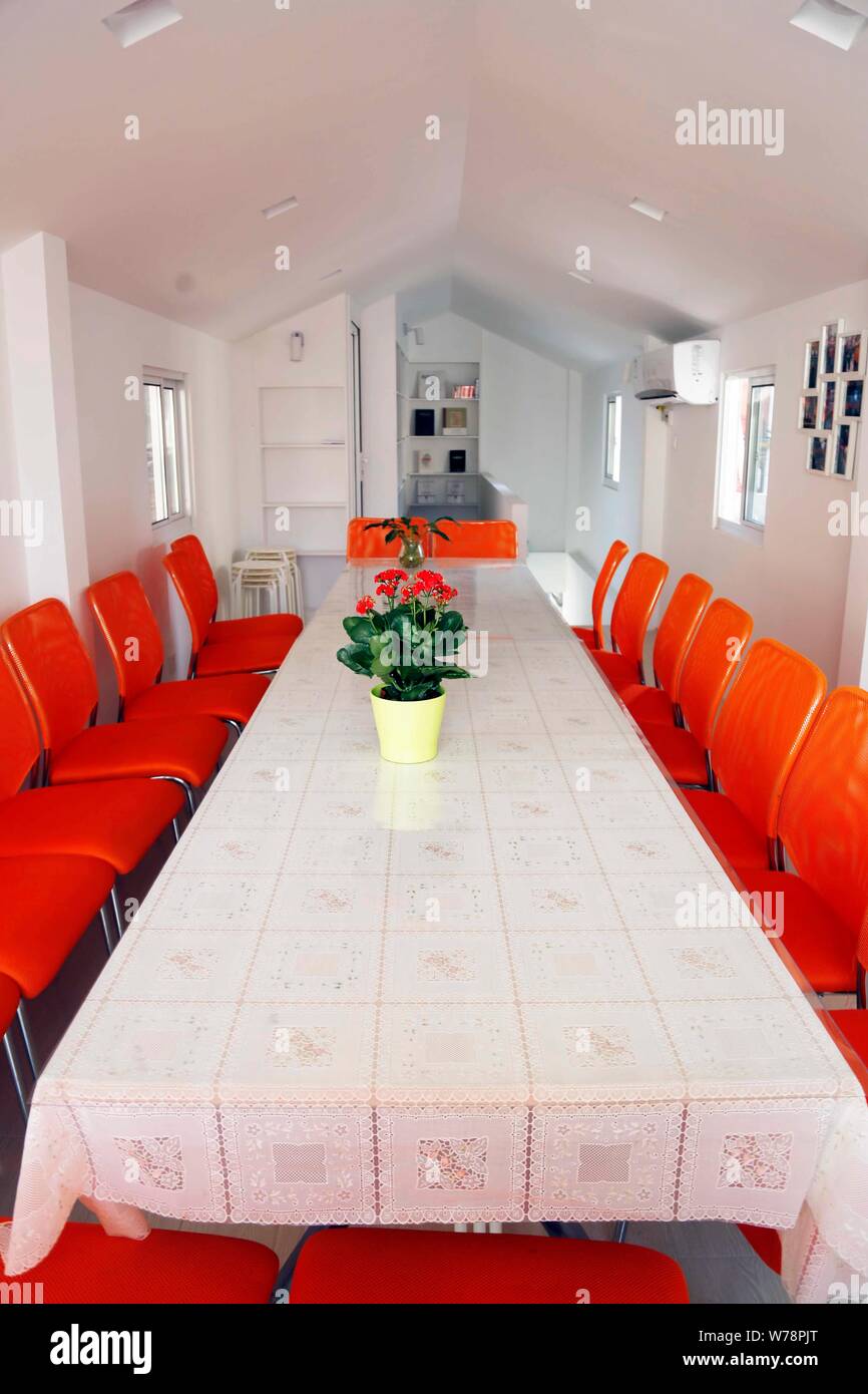 Interior view of a shared living room built by the residential ...