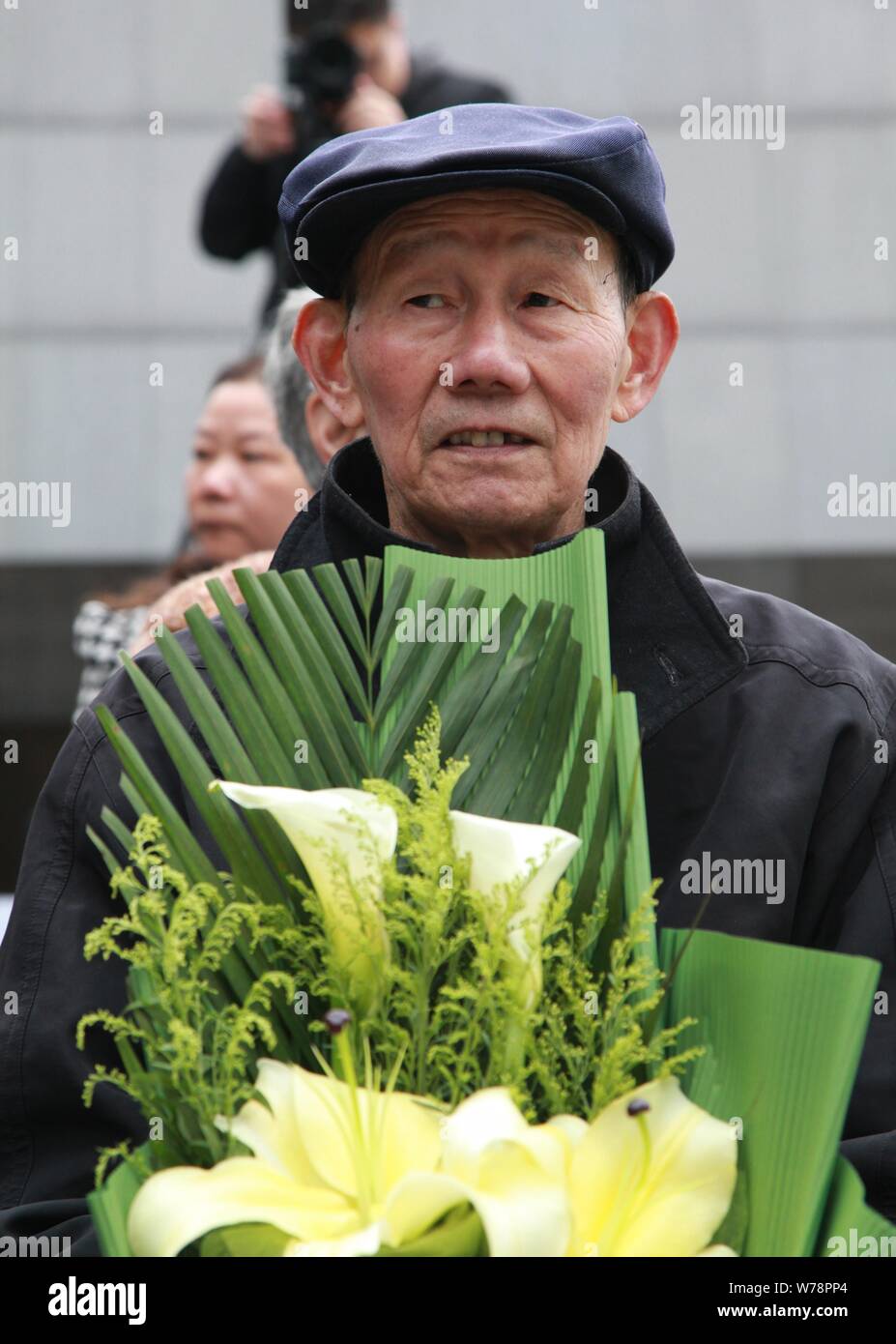 --FILE--Chinese man She Ziqing, a survivor of the Nanjing Massacre who ...