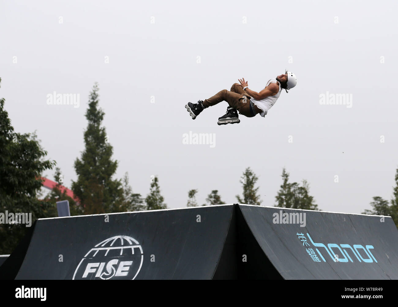 An athlete performs during the FISE World Series Chengdu 2017 in ...