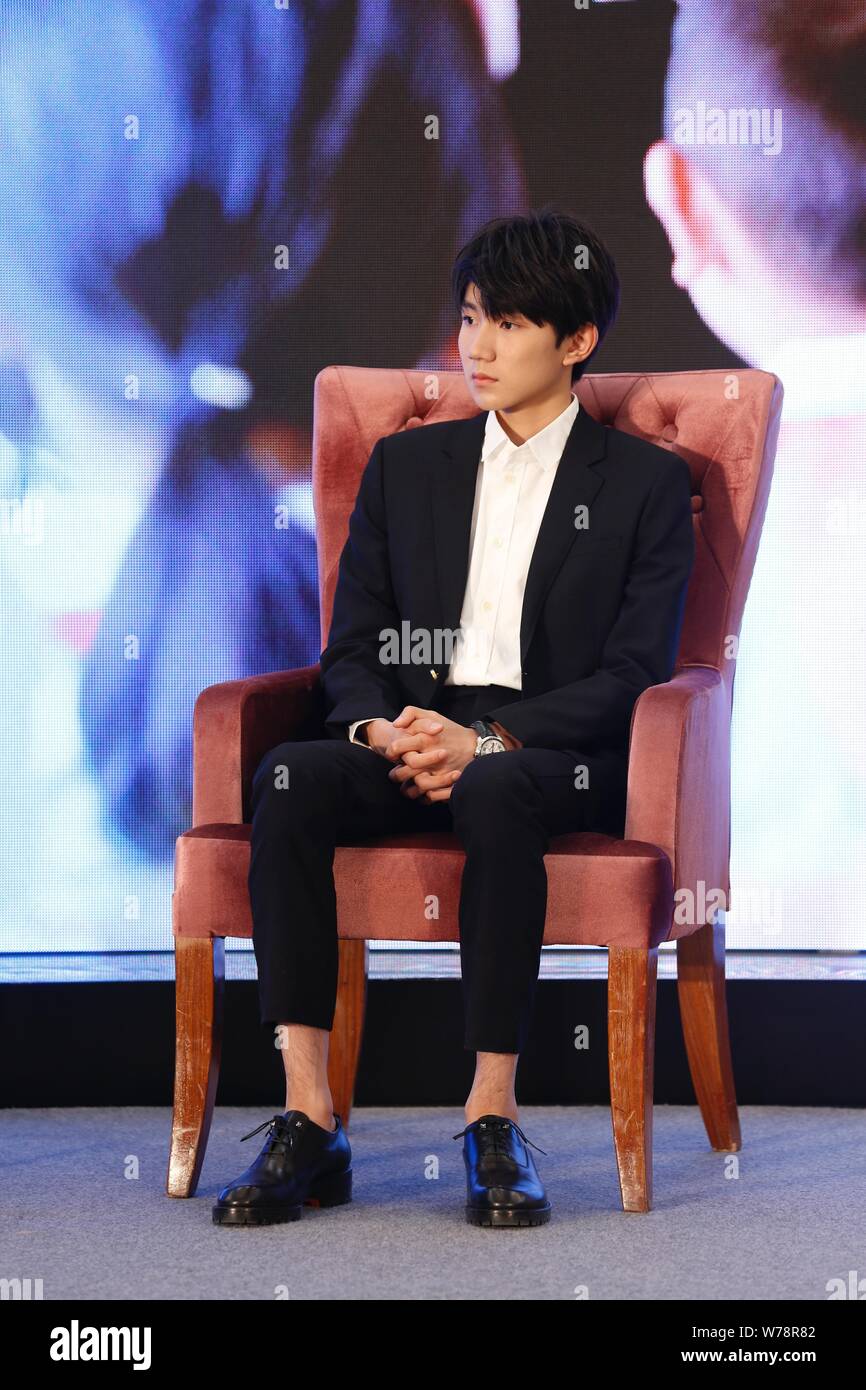 Singer-songwriter and actor Roy Wang or Wang Yuan of Chinese boy group ...