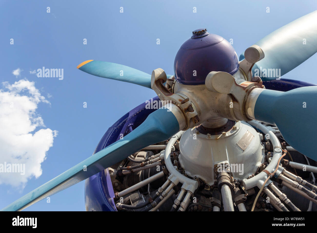 Antonov An-2 biplane propeller airplane in the Aeropark, Budapest Stock ...