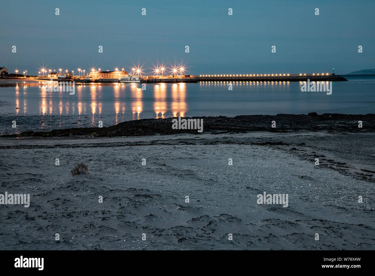 Night shoot with pier and beach in Inishmore, Aran Islands, Ireland ...