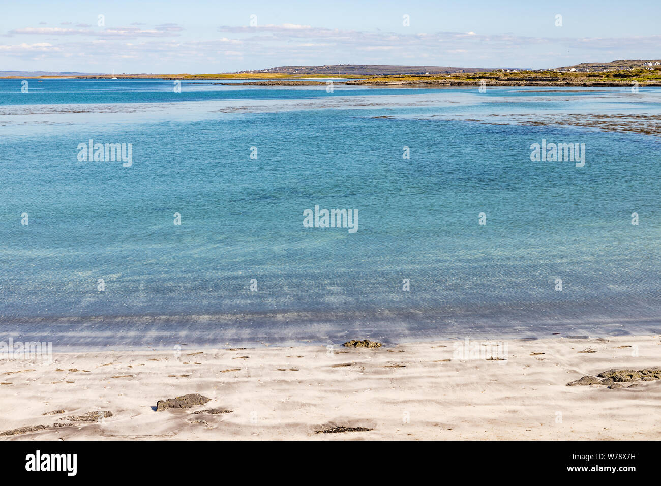 Sand and rocks in beach in Inishmore, Aran Islands, Ireland Stock Photo ...