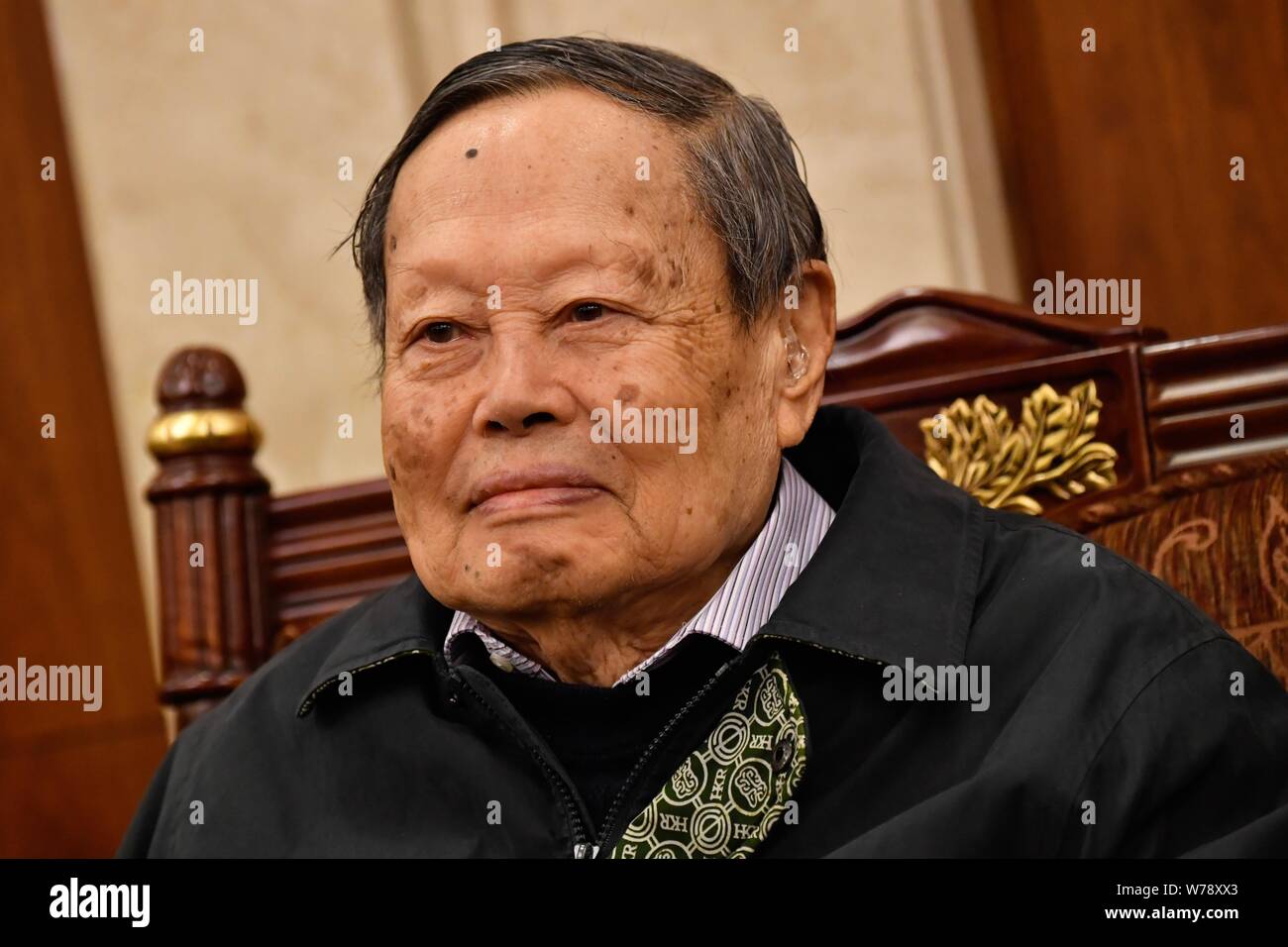 Chinese physicist Chen-Ning Yang, also known as Yang Zhenning, attends ...