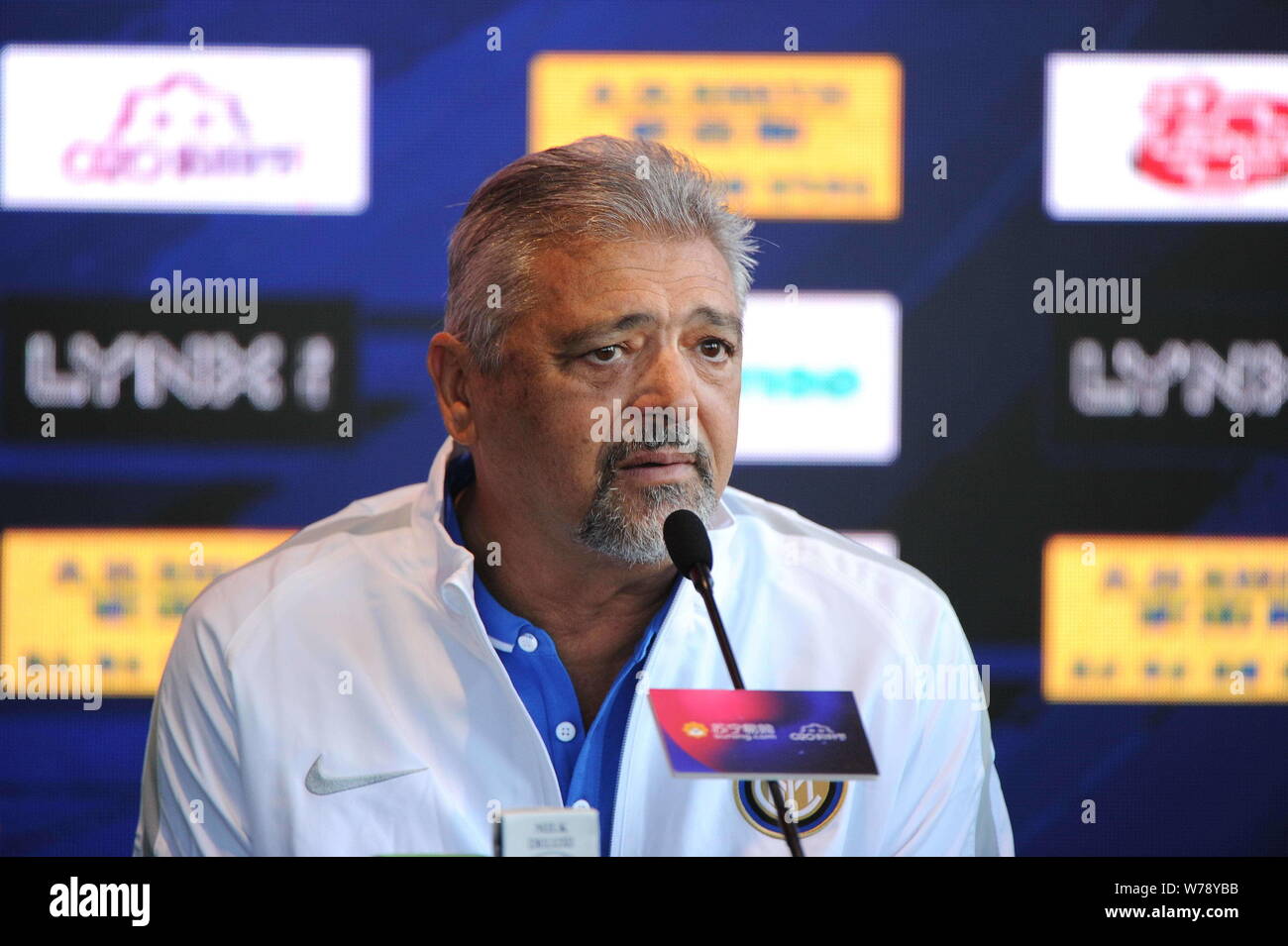 Italian former football player Alessandro Altobelli attends a press ...
