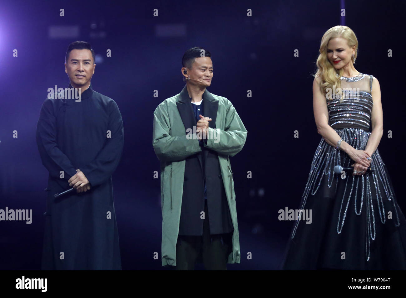 (From left) Hong Kong actor Donnie Yen or Yen Chi Tan, Jack Ma Yun ...