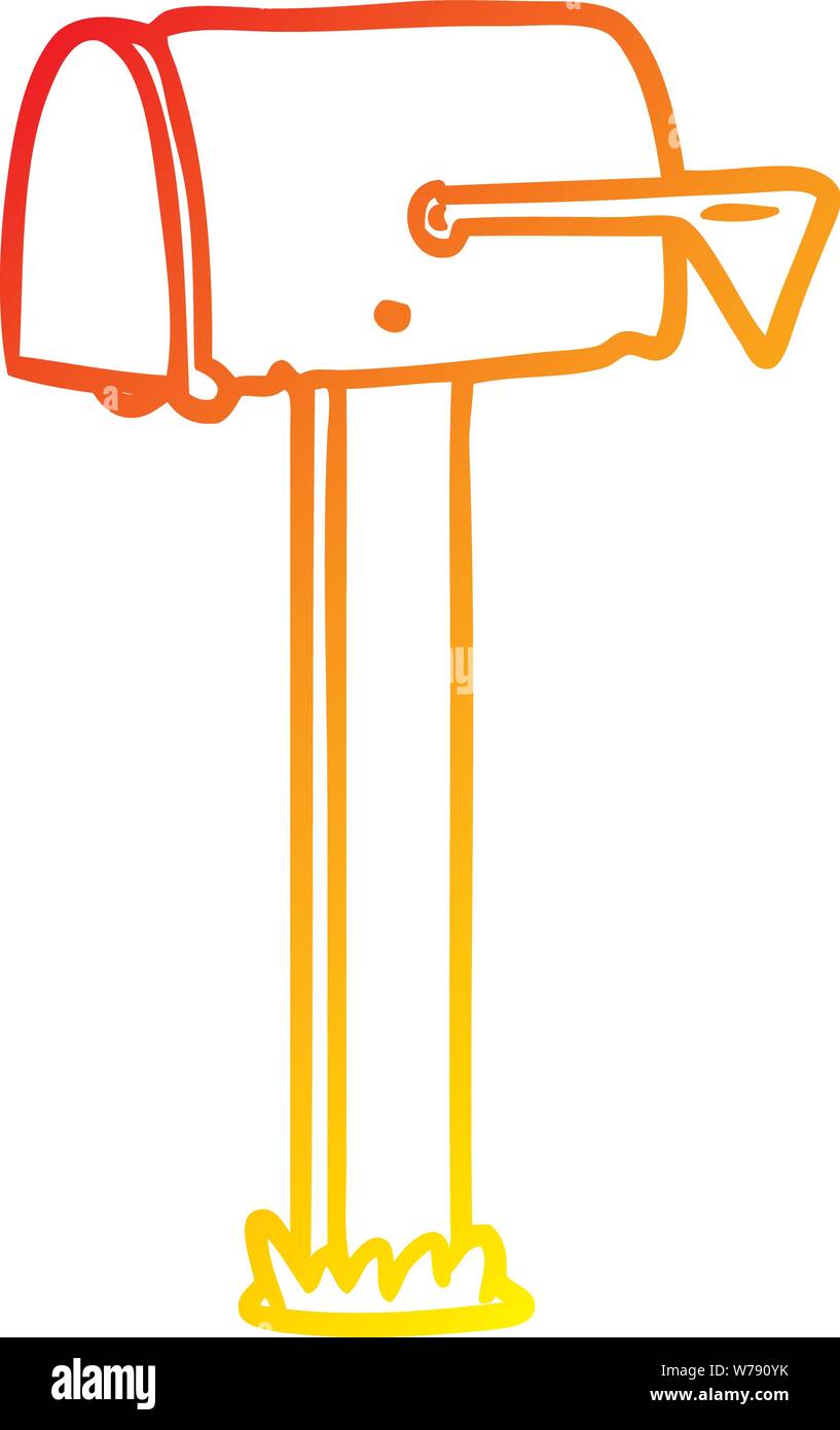 warm gradient line drawing of a mailbox Stock Vector Image & Art - Alamy