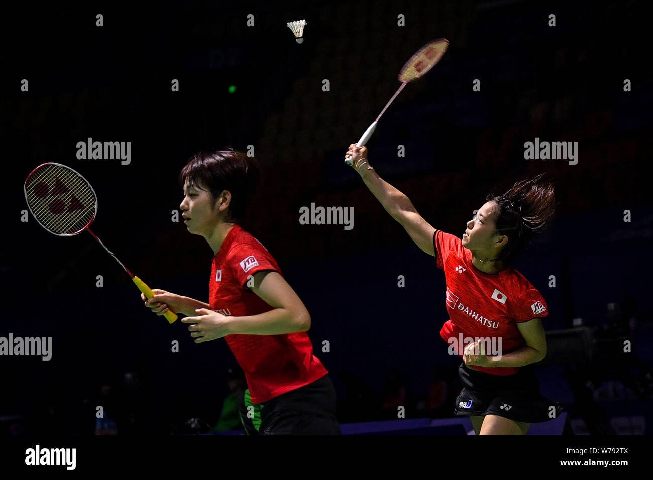 Fukushima Yuki and Sayaka Hirota of Japan compete against Chang Ching ...