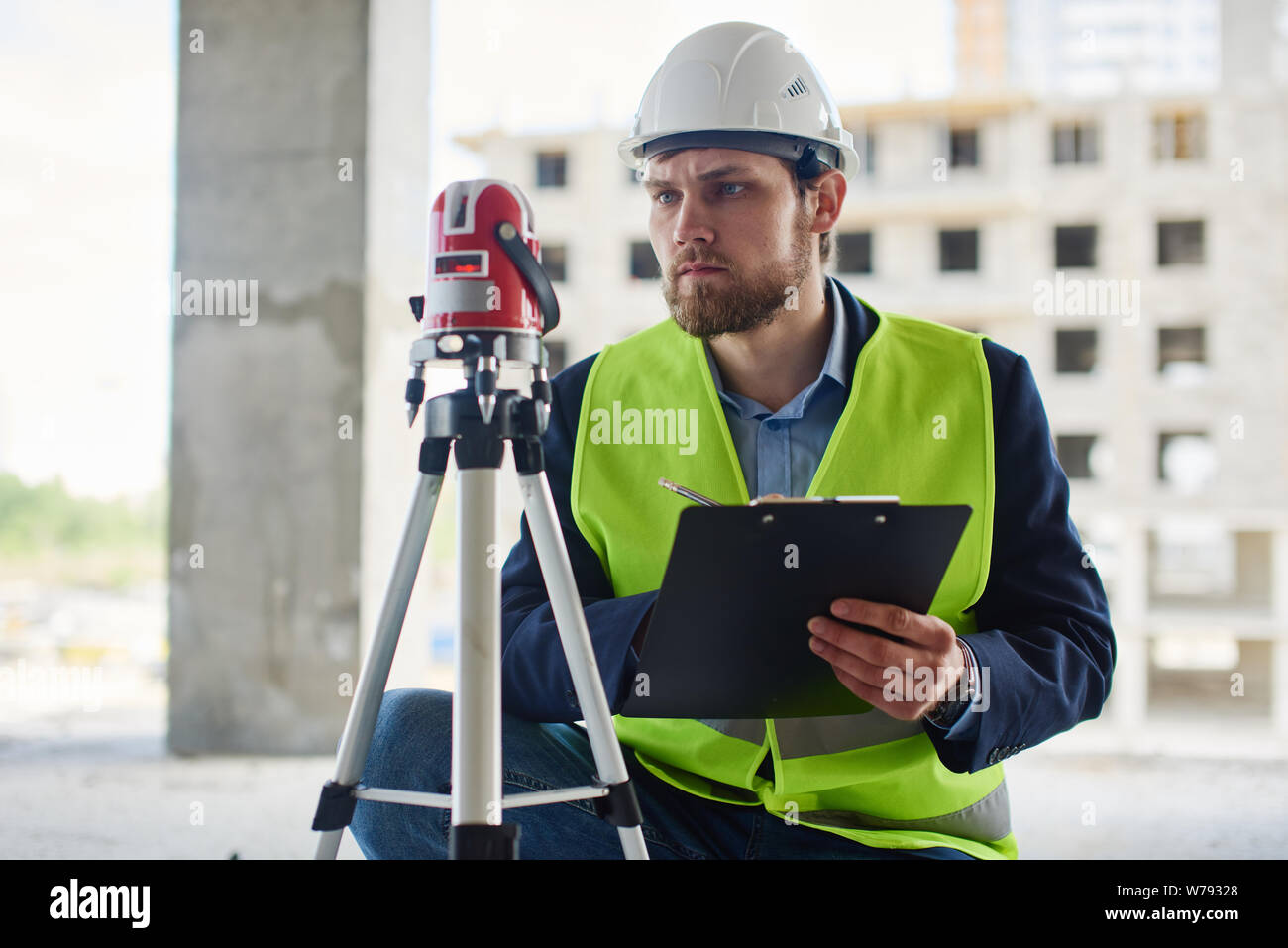 An engineers uses measuring equipment at his work place and writes ...