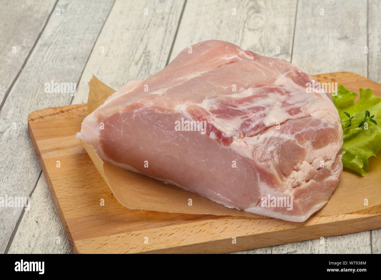 Raw pork meat piece ready for cooking Stock Photo - Alamy