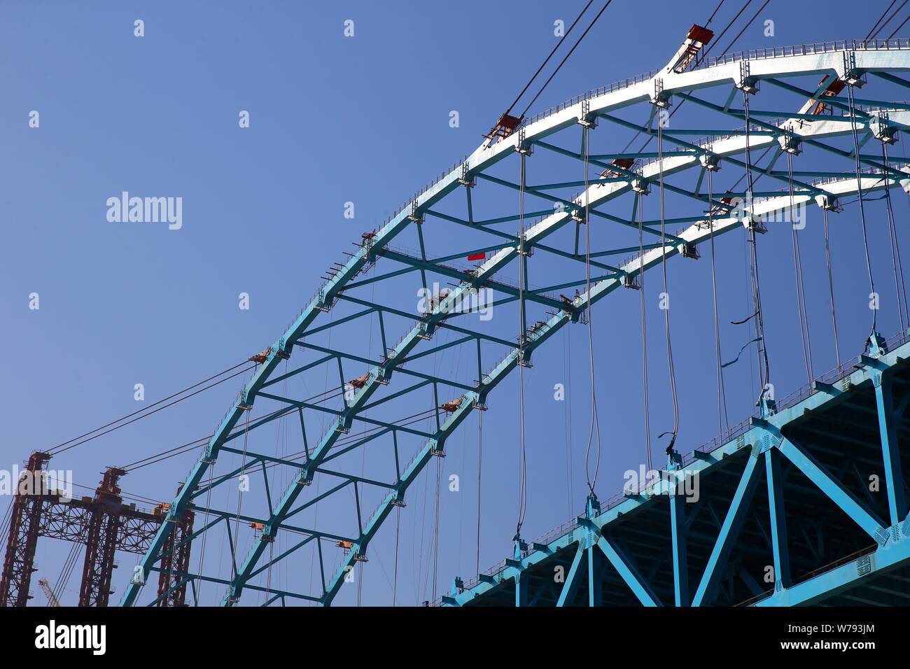 The section of Tiansheng Port Area of the world's longest cable-stayed ...