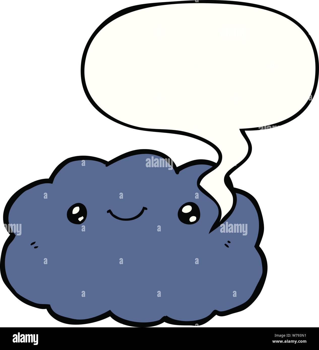 cartoon cloud with speech bubble Stock Vector Image & Art - Alamy